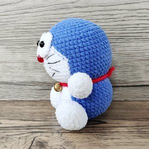 Handmade | Toys | Handmade Amigurumi Crochet Doraemon Doll | Poshmark